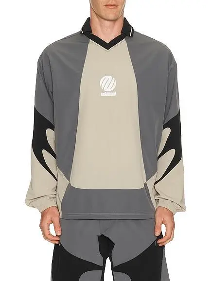 METALWOOD STUDIO Machine Long Sleeve Polo - Black