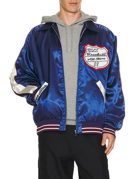 Needles Stadium Jacket Poly Sateen - Navy
