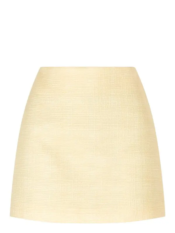 BLAZÉ MILANO Ourway Cotton-blend Mini Skirt - Yellow