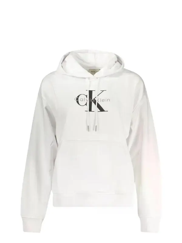 Calvin Klein Core Logo-print Hoodie - White