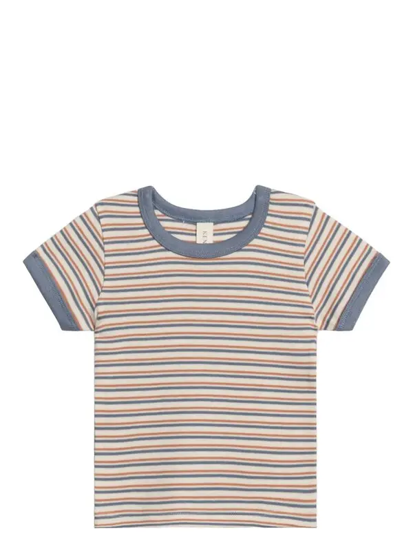 COLORED ORGANICS Organic Andy Ringer Tee - Voyage Stripe/sea + Ridge
