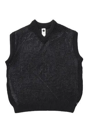 VOWELS Knitted Vest - Black