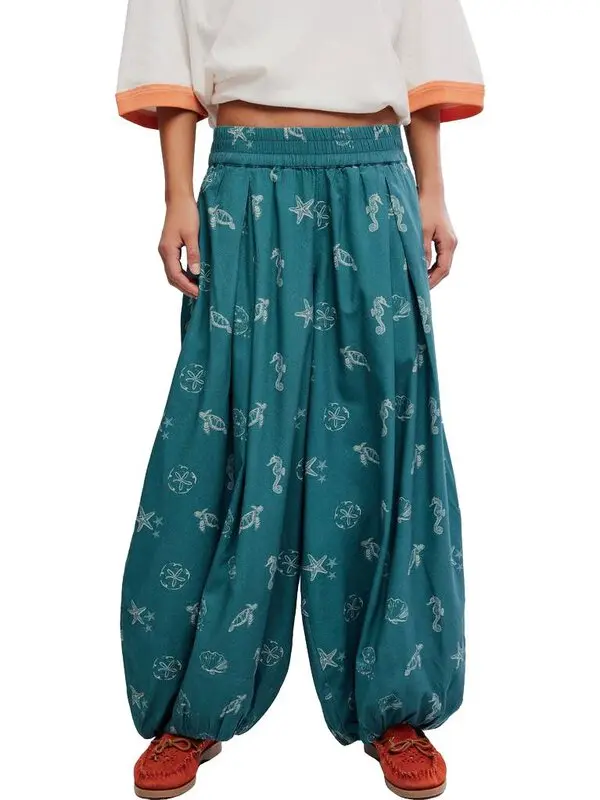 Free People Moonflowr Balloon Pants - Under The Sea