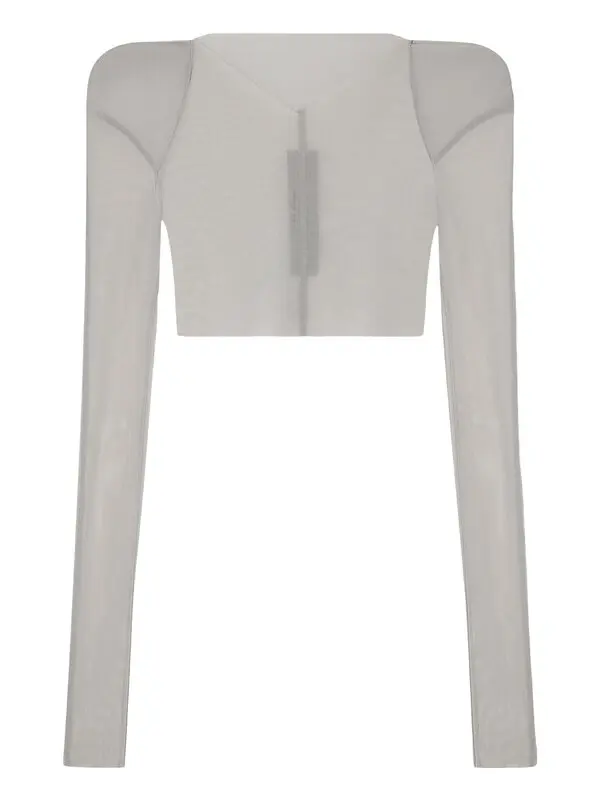 Rick Owens Helm Stretch-mesh Blouse - Neutrals