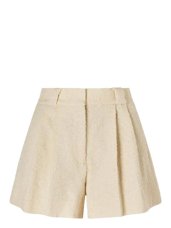 BLAZÉ MILANO Orinda Cotton-blend Tweed Shorts - Neutrals