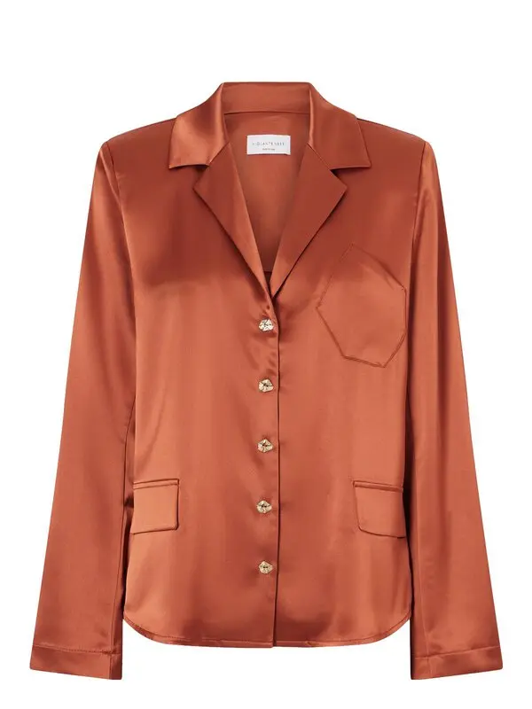 VIOLANTE NESSI Joli Satin Blouse - Orange