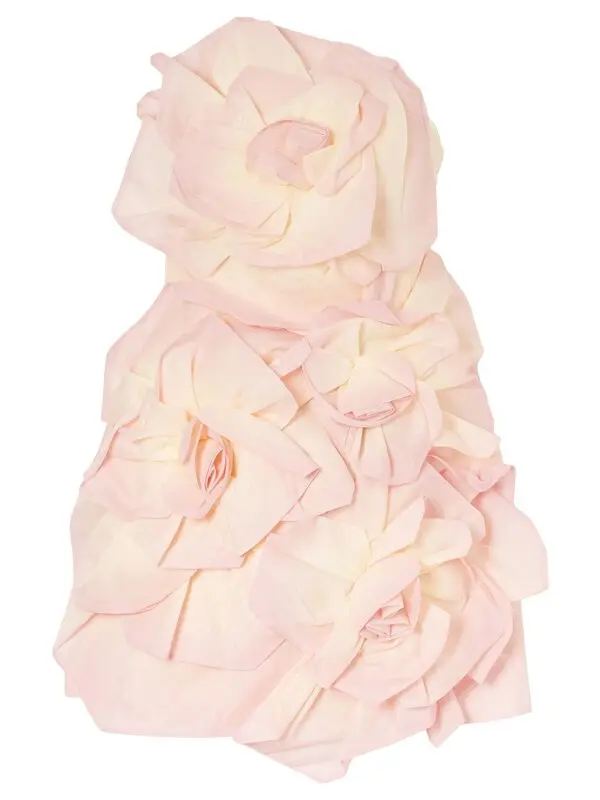 Aje Johanna Crepe And Linen-blend Mini Dress - Pink