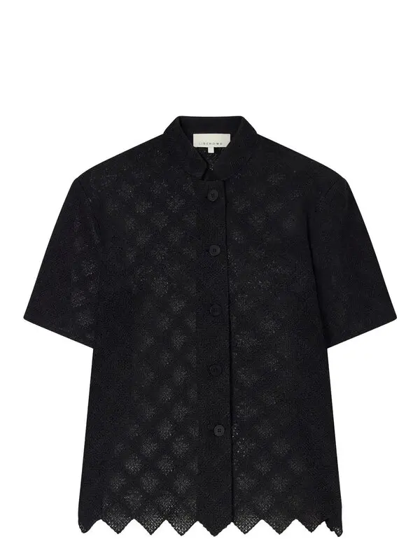 LIBEROWE Harper Crocheted Shirt - Black