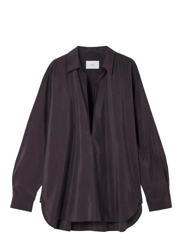 SSSTEIN Skipper Silk-blend Shirt - Gray