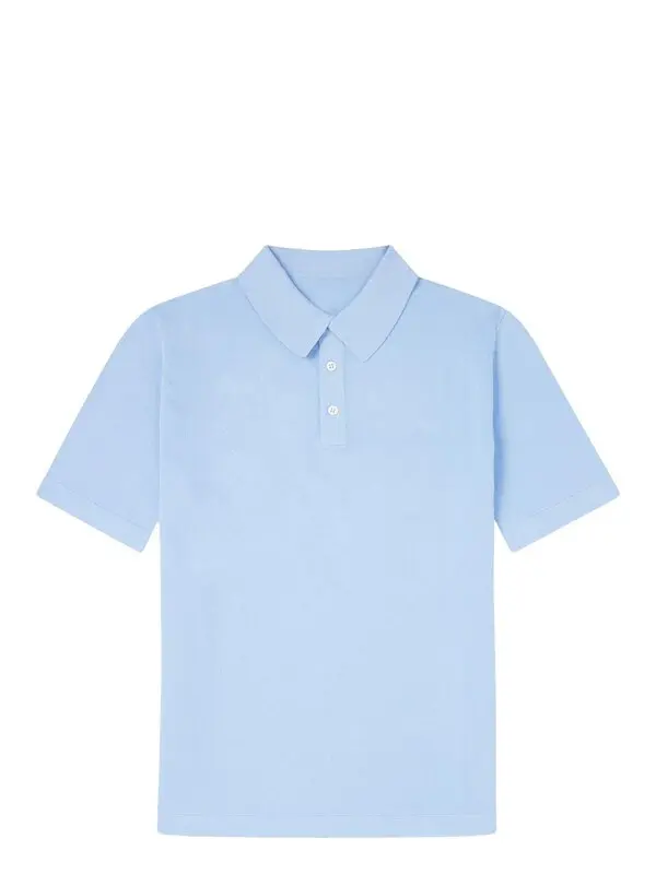 Anderson & Sheppard Organic Cotton Polo Shirt - Blue