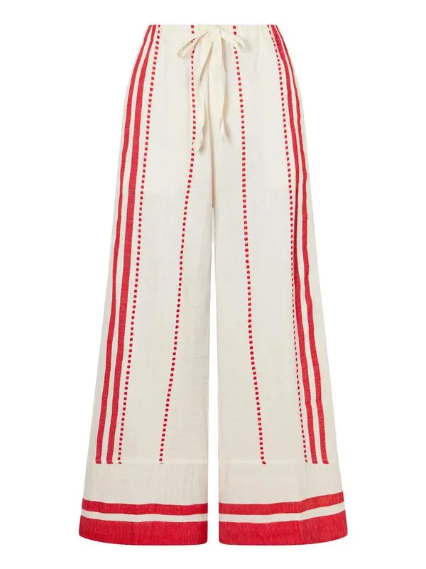 LEMLEM Desta Straight-leg Cotton Pants - Red