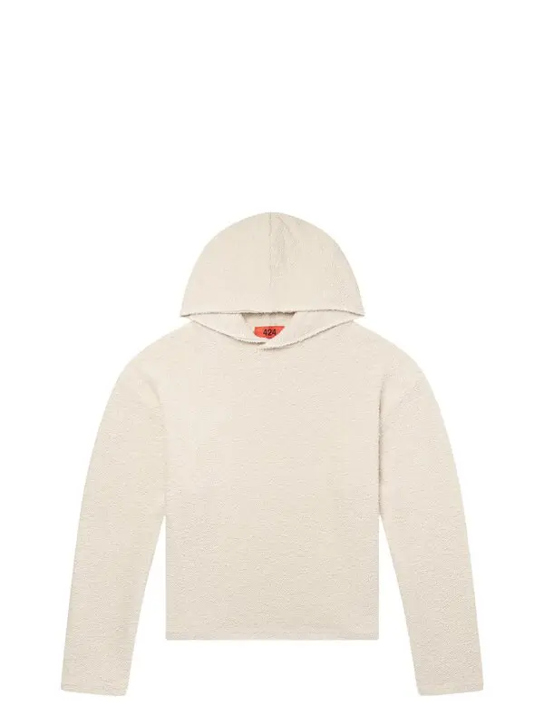 424 Cotton-blend Bouclé Hoodie - Neutrals