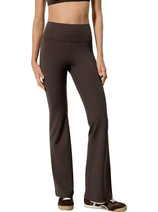 Lilysilk Silk Contour High-rise Flared Leggings - Coffee Bean