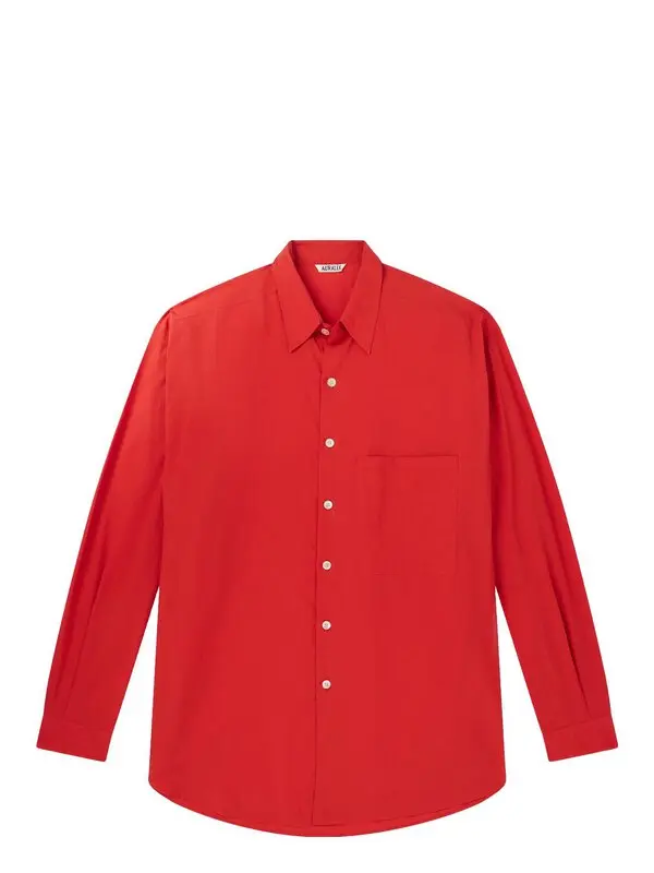 Auralee Cotton-poplin Shirt - Red