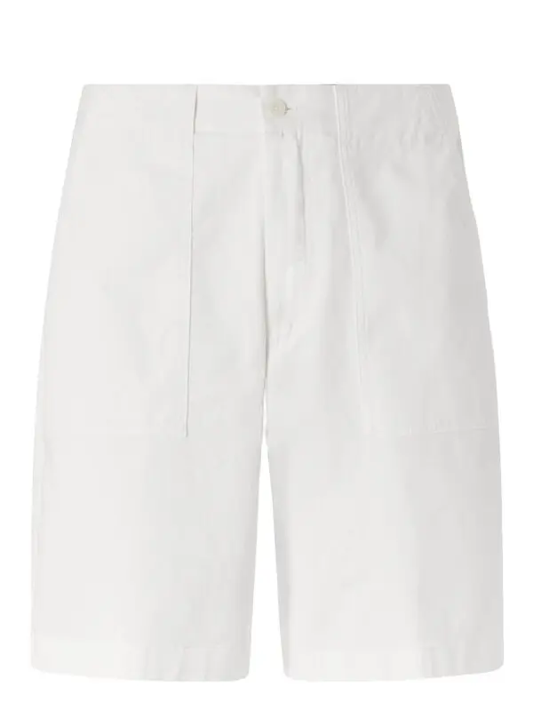Ralph Lauren Purple Label Straight-leg Stretch-cotton Twill Shorts - White