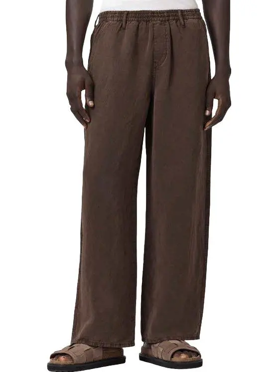 ALLSAINTS Korten Wide Leg Pull-on Pants - Plum Brown