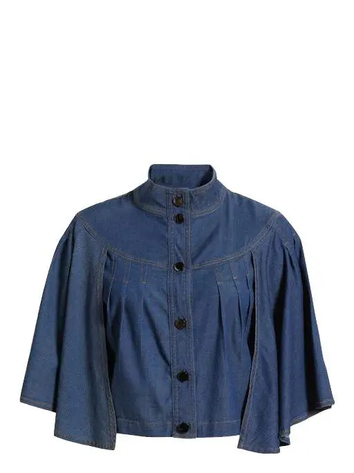 CIEBON Biffy Cape Denim Jacket - Denim Blue