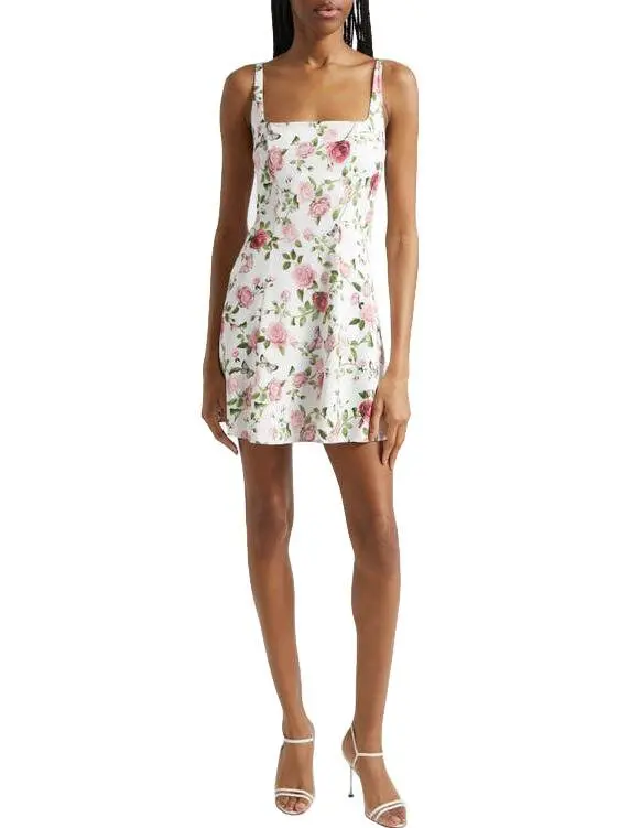 Alice + Olivia Julia Floral Dress - Garden Gossip Off White