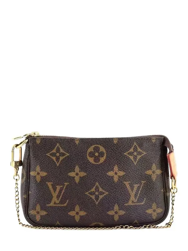 LOUIS VUITTON Pochette Accessoires Monogram Canvas Mini Clutch - Brown
