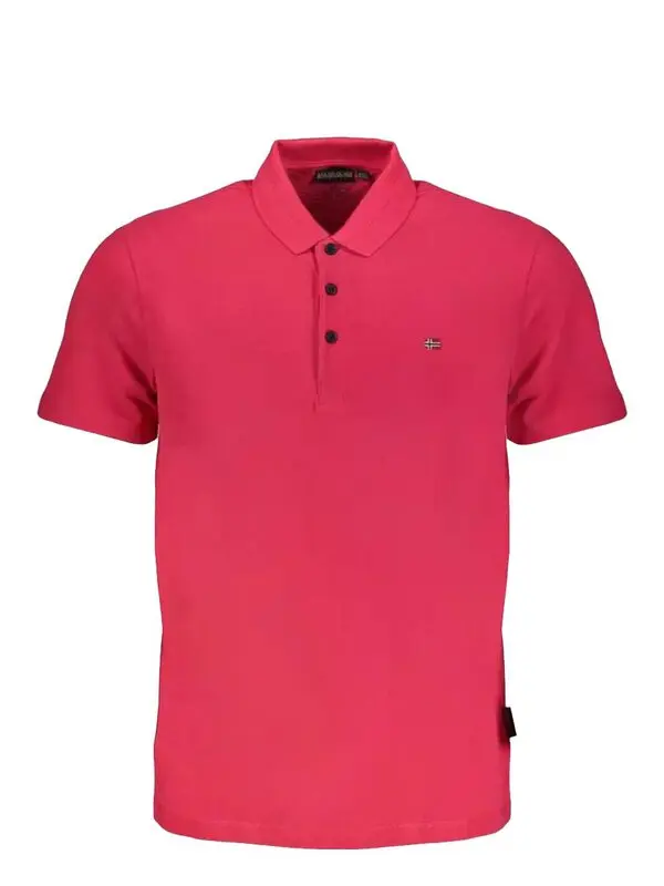 NAPAPIJRI Logo-embroidered Short-sleeve Polo Shirt - Pink
