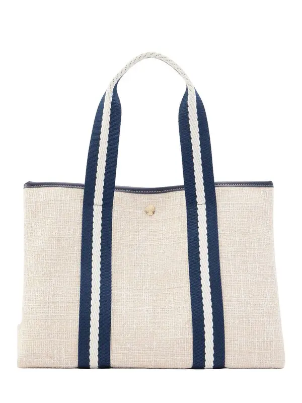 Rue De Verneuil St Paul Traversée Medium Tweed Tote - Navy