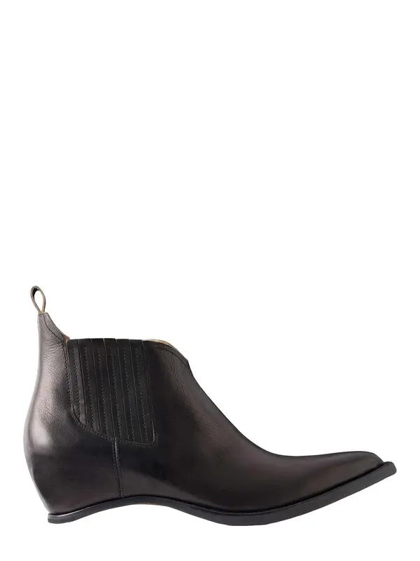 MAISON MARGIELA Heel-less Leather Chelsea Boots - Black