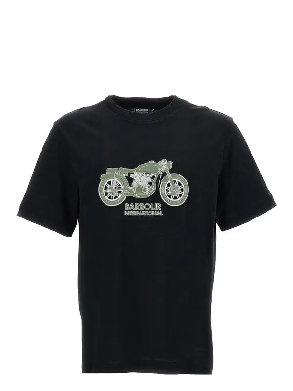 BARBOUR INTERNATIONAL Piston Print T-shirt - Black