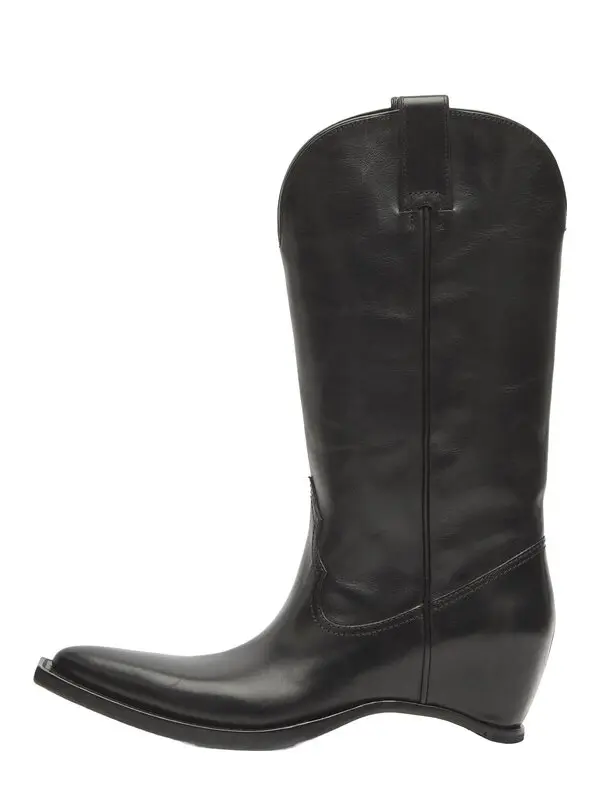 MAISON MARGIELA Heel-less Western High Boots - Black