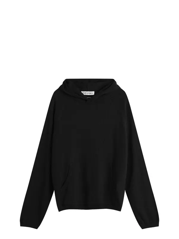 Our Legacy Silk Knitted Hoodie - Almost Black