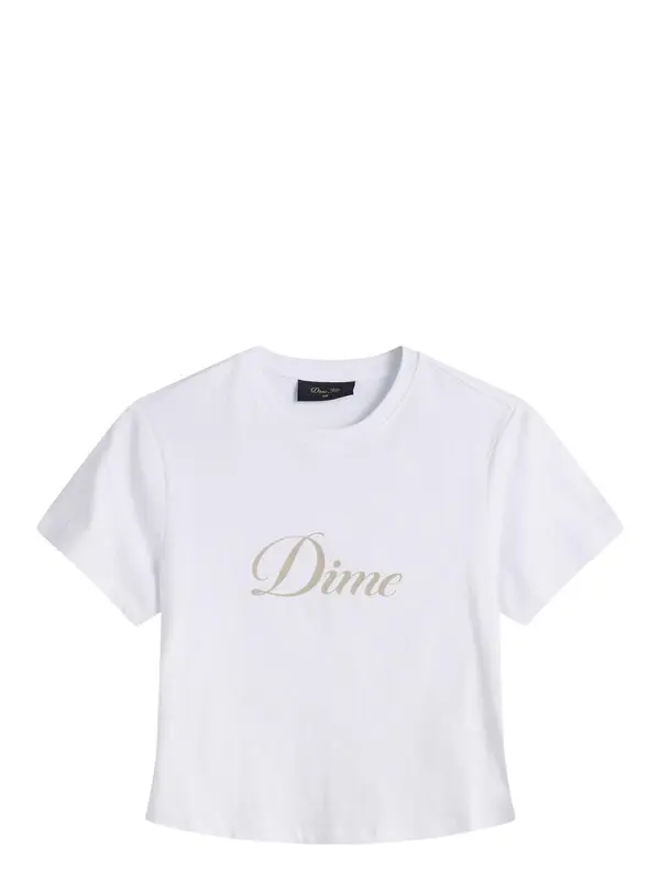 DIME Cursive T-shirt - White