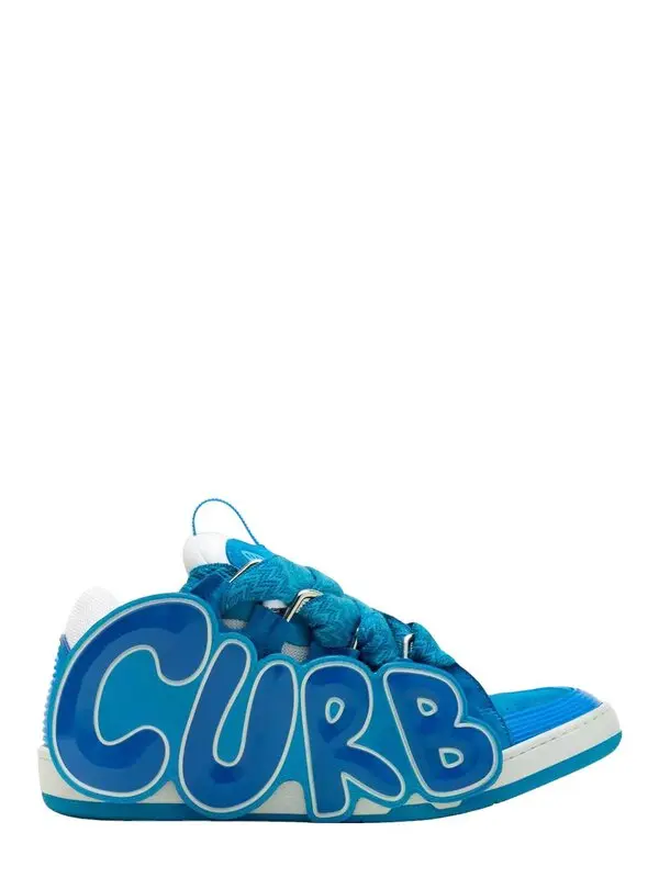 LANVIN Curb Lettering Sneakers - Blue