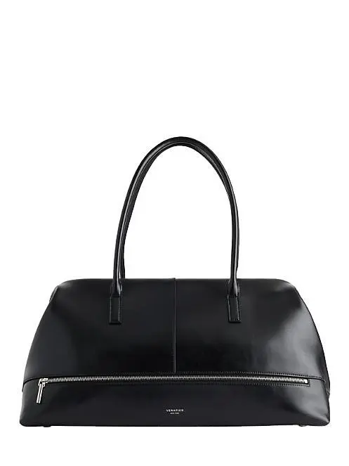 VERAFIED Leather Shoulder Bag - Noir