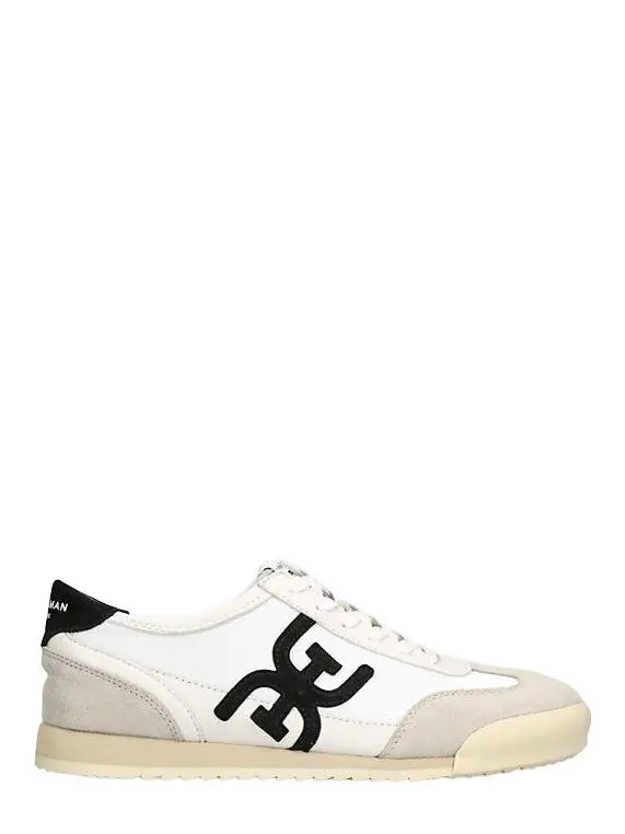 Sam Edelman Ivey Leather And Suede Low-top Trainers - White