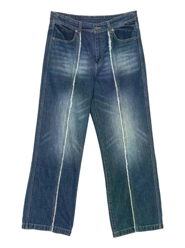 SONGZIO Frayed Faded Jeans - Blue
