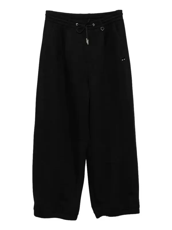 SONGZIO Panther-patched Drawstring Track Pants - Black