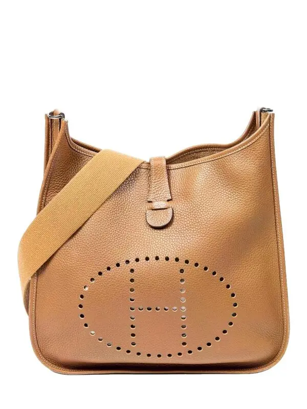Hermès Evelyne Ii Pm Perforated-leather Shoulder Bag - Brown