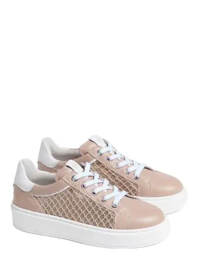 NEROGIARDINI Mesh Low-top Sneaker - Rose