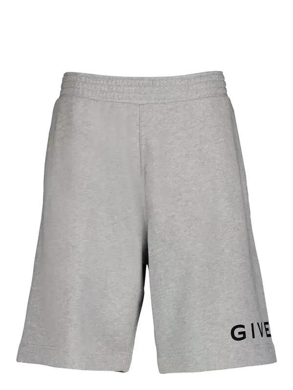 Givenchy Logo-print Cotton Shorts - Grey