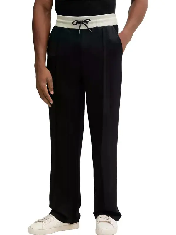 Guess Scuba Stripe Drawstring Track Pants - Black