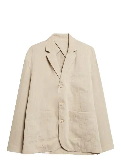 Jacquemus La Veste Pastro Deconstructed Linen-blend Sport Coat - Beige