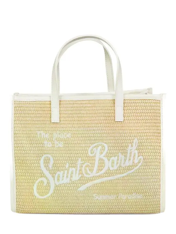 MC2 SAINT BARTH Vivian Embroidered Tote Bag - Neutrals
