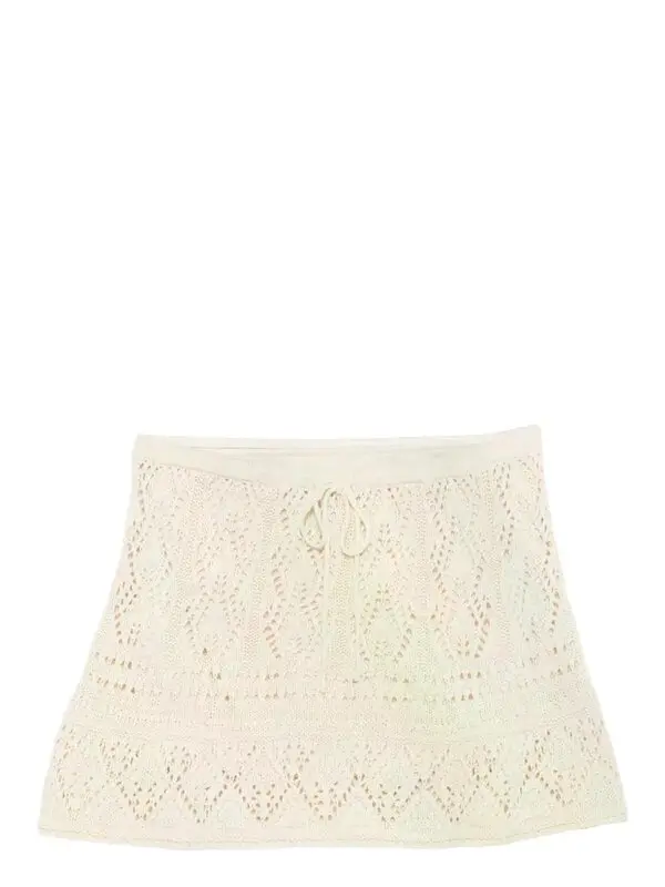 ANIYE BY Pointelle-knit Mini Skirt - Neutrals