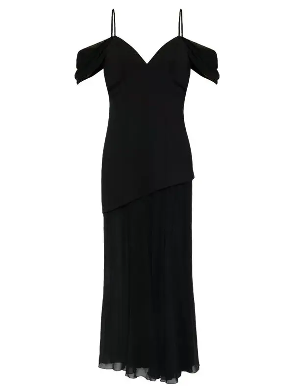 ANIYE BY Teodora Asymmetric Layered Maxi Dress - Black