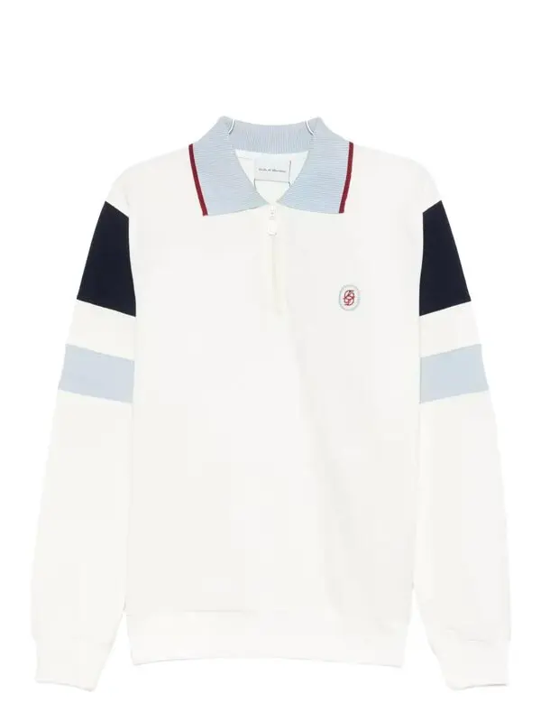 Drole De Monsieur Long-sleeves Polo Shirt - White