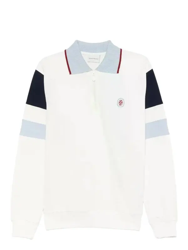 Drole De Monsieur Long-sleeves Polo Shirt - White