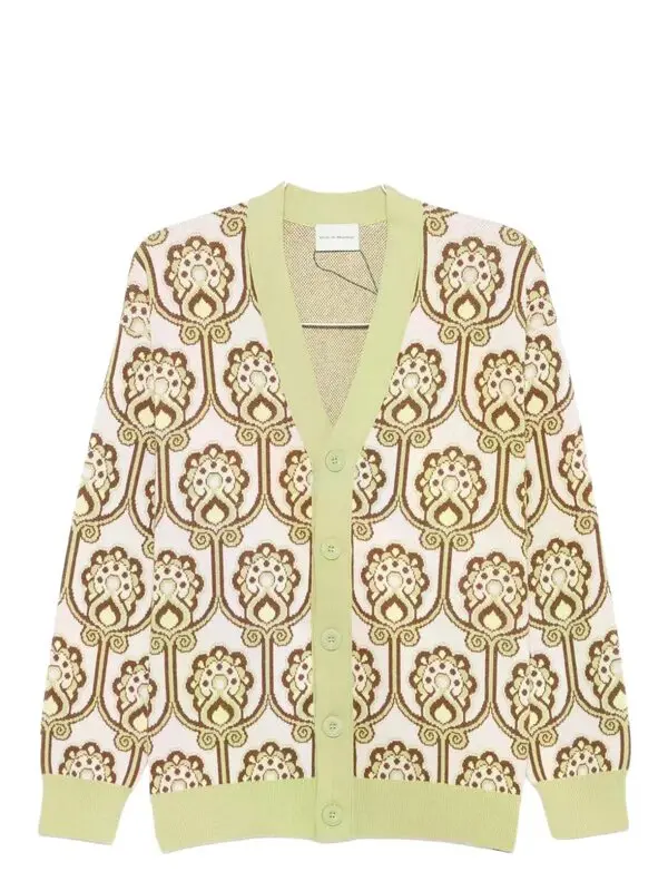 Drole De Monsieur Tapisserie Florale Cardigan - Pink