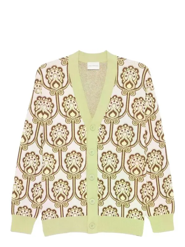 Drole De Monsieur Tapisserie Florale Cardigan - Pink