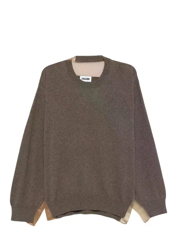 MAGLIANO Mesh-panel Layered Sweater - Brown