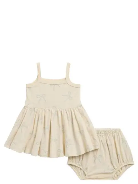 RYLEE + CRU Lea Sailor Bow Sleeveless Dress - Natural