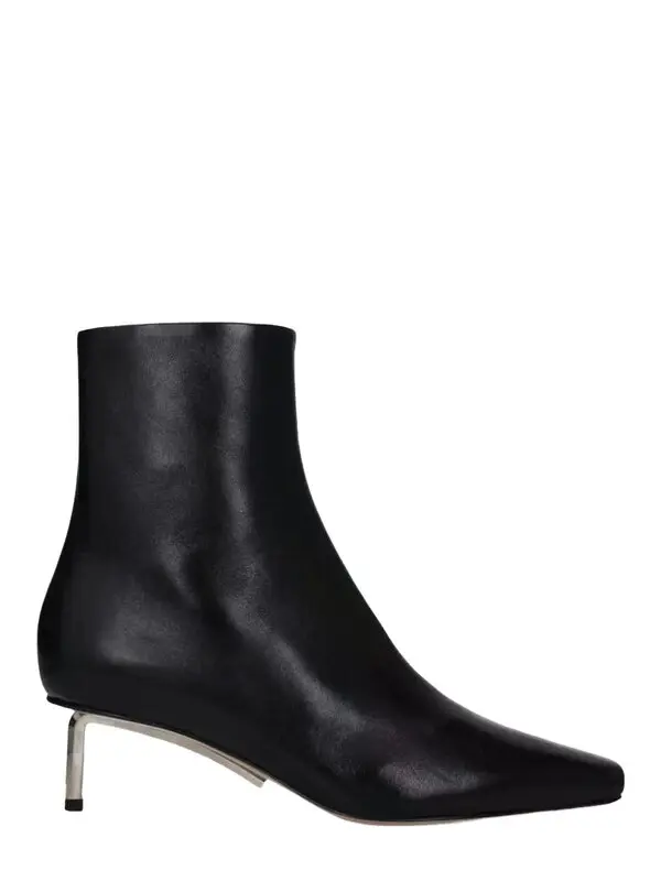 Off-White Geometric-heel Pointed-toe Ankle Boots - Black